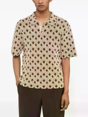 Sandro Geometric-pattern Polo Shirt