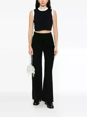 Sandro Button-detailed High-waist Trousers