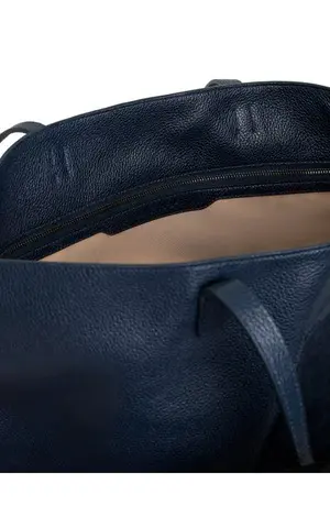 Akris Ai Leather & Suede Convertible Shoulder Tote - Denim