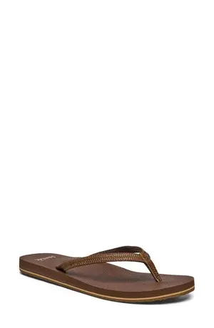 Sanuk Yoga Joy Ii Flip Flop - Pinecone Woven