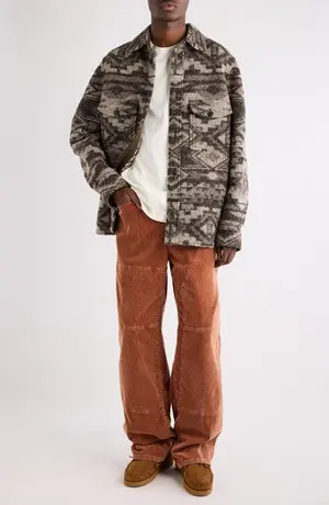 Isabel Marant Étoile Lorson Wide Leg Corduroy Pants - Rust