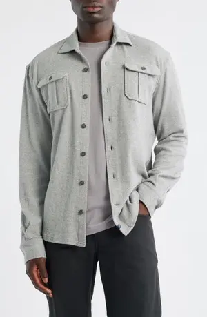 Johnnie-o Carl Brushed Knit Button-up Shirt