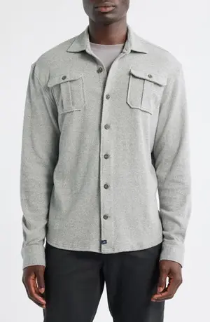 Johnnie-o Carl Brushed Knit Button-up Shirt