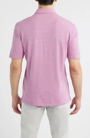 Johnnie-o Ryan Stripe Polo - Rosewater