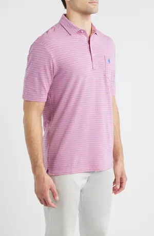 Johnnie-o Ryan Stripe Polo - Rosewater