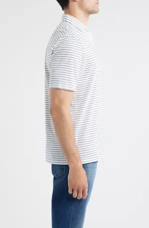 Johnnie-o Ryan Stripe Polo - White