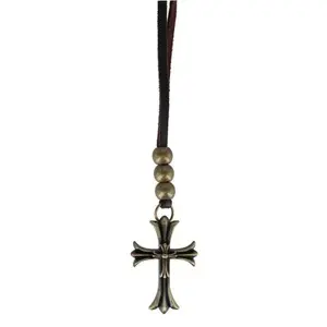 Trafalgar Manu Cross And Bead Adjustable Necklace