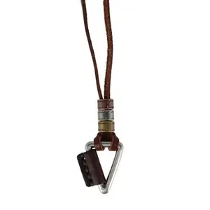 Trafalgar Gable Triangle And Beaded Leather Adjustable Necklace