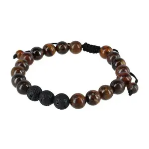 Trafalgar Ryder Wood Bead Adjustable Bracelet - Brown