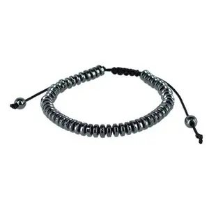 Trafalgar Axel Metallic Bead Adjustable Bracelet - Silver