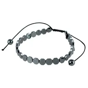 Trafalgar Hawk Metallic Disc Adjustable Bracelet - Silver