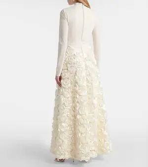 ROTATE BY BIRGER CHRISTENSEN Floral-appliqué Gown