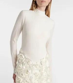 ROTATE BY BIRGER CHRISTENSEN Floral-appliqué Gown