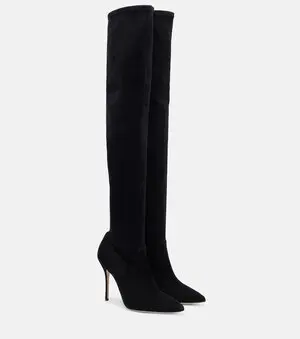 Manolo Blahnik Pascalarehi 105 Suede Over-the-knee Boots - Black