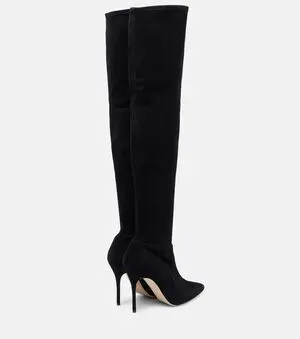Manolo Blahnik Pascalarehi 105 Suede Over-the-knee Boots