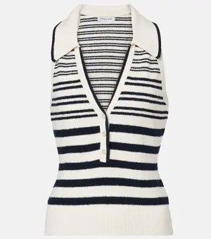 Veronica Beard Meera Cotton-blend Top - White