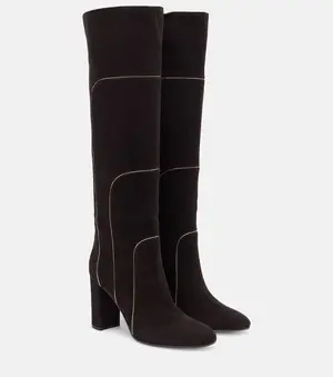 GIANVITO ROSSI 85 Suede Knee-high Boots