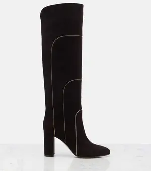 GIANVITO ROSSI 85 Suede Knee-high Boots