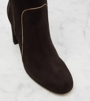 GIANVITO ROSSI 85 Suede Knee-high Boots
