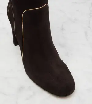 GIANVITO ROSSI 85 Suede Knee-high Boots - Brown