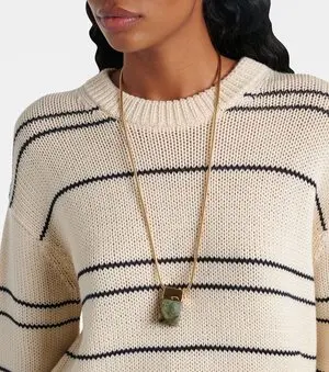 Vince Striped Wool-blend Sweater - Beige