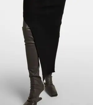 Rick Owens Athena Virgin Wool Maxi Dress - Black