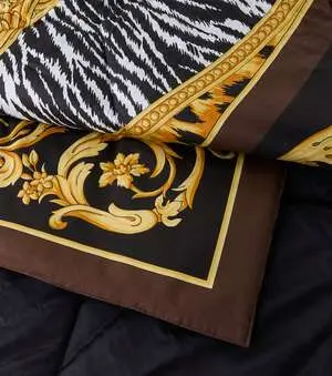 Versace Wild Cats Cotton Satin Throw