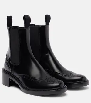 Saint Laurent Vincent 50 Leather Ankle Boots