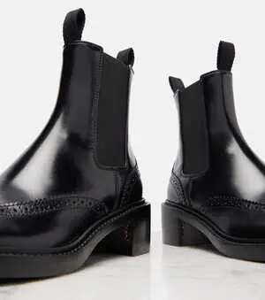 Saint Laurent Vincent 50 Leather Ankle Boots