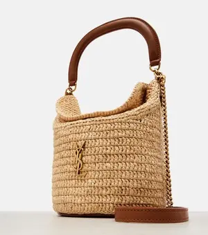 Saint Laurent Gaby Raffia Bucket Bag