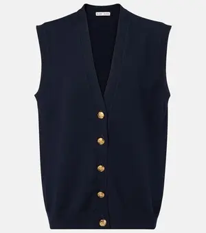 BLAZÉ MILANO Highland Wool And Cashmere Vest - Blue