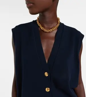BLAZÉ MILANO Highland Wool And Cashmere Vest - Blue