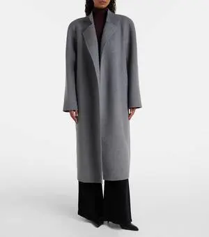 Khaite Deena Wool Wrap Coat - Grey