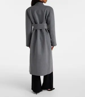 Khaite Deena Wool Wrap Coat - Grey