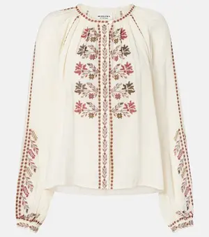 White Embroidered Blouses