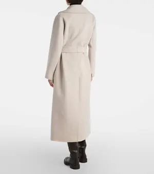 Max Mara Poldo Wool Wrap Coat - Neutrals