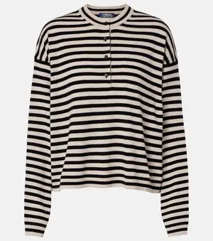 Max Mara Balia Striped Wool Sweater - Black