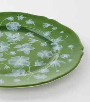 CABANA X Ginori 1735 Floral Porcelain Charger Plate - Green