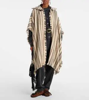 MARANT ETOILE Iseline Striped Poncho