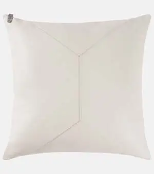 Brunello Cucinelli Monili Leather Cushion - White