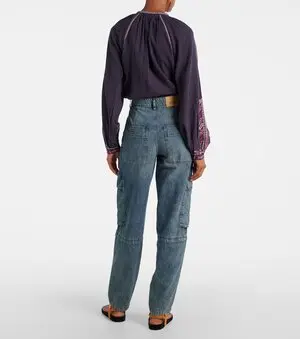 MARANT ETOILE Nayla High-rise Cargo Jeans