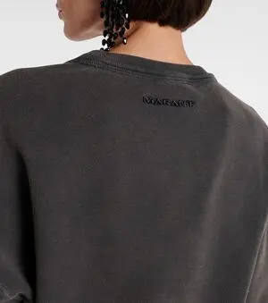 MARANT ETOILE Pipper Gathered Cotton Sweatshirt Dress - Black