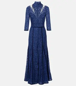 Costarellos Lace Gown - Blue