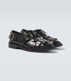 Simone Rocha Buckle-detail Leather Oxford Shoes