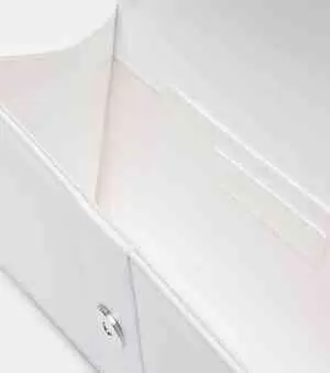 Manolo Blahnik Maygot Leather Clutch - White