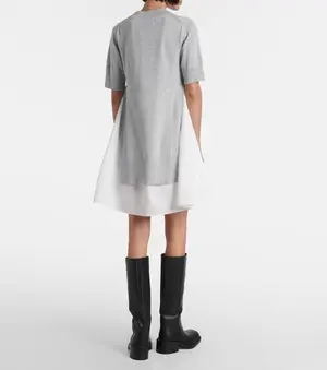 Sacai Layered Cotton Minidress