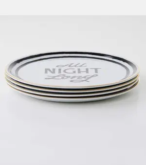 BITOSSI The Club Set Of 4 Pizza Plates - Multicoloured