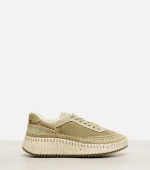 Chloé Nama Suede Sneakers - Green