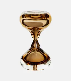 VENINI Sommersa Murano Glass Hourglass - Brown