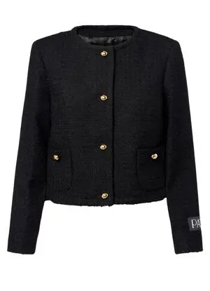 Patou Wool-blend Tweed Jacket - Black